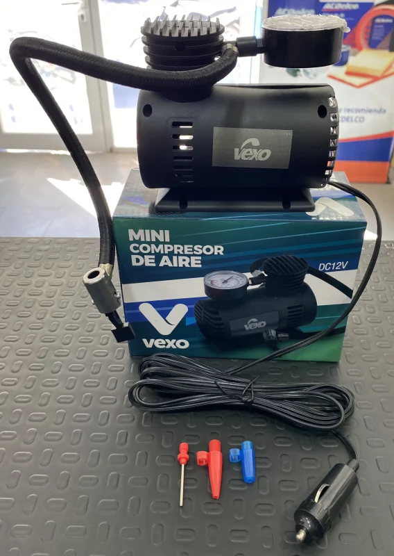 Mini Compresor 12 Volt 250 PSI (Varios Picos) - Chevropampa